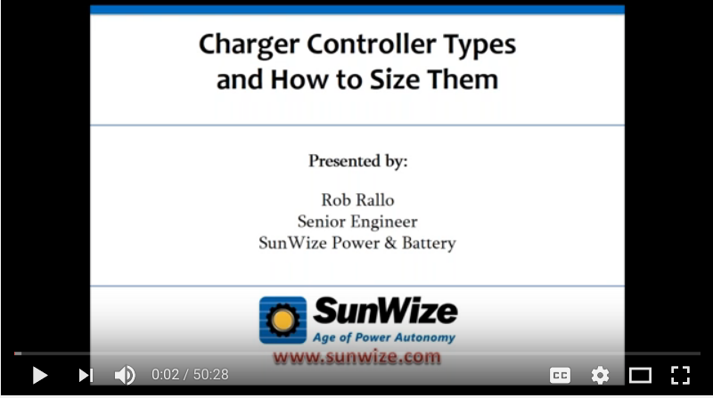 Charge Controller Types & Sizing - SunWize | Power Independence Charge Controller Types & Sizing - SunWize | Power Independence