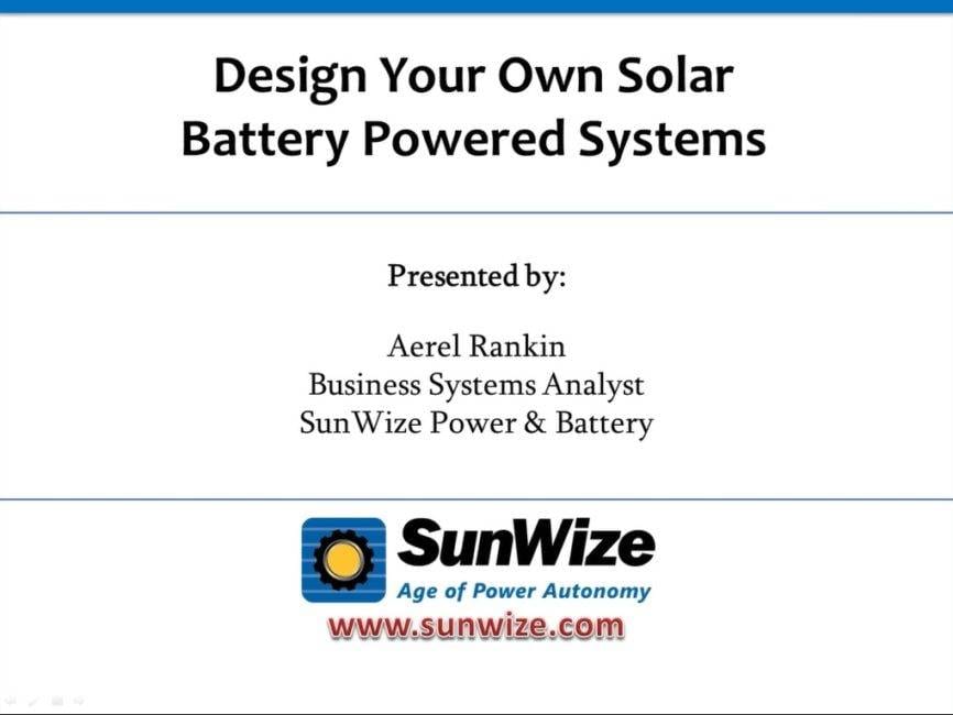 New Online Tools Training - Design Your Own Solar & Battery Backup ...