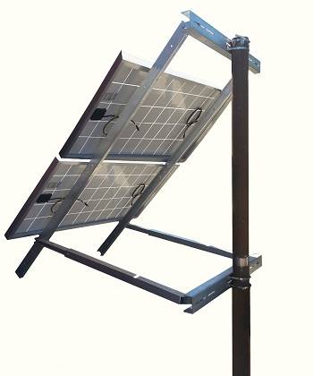 240008-1 - Large Format Side of Pole Mount, 2-Module, 8"-10" pole ...