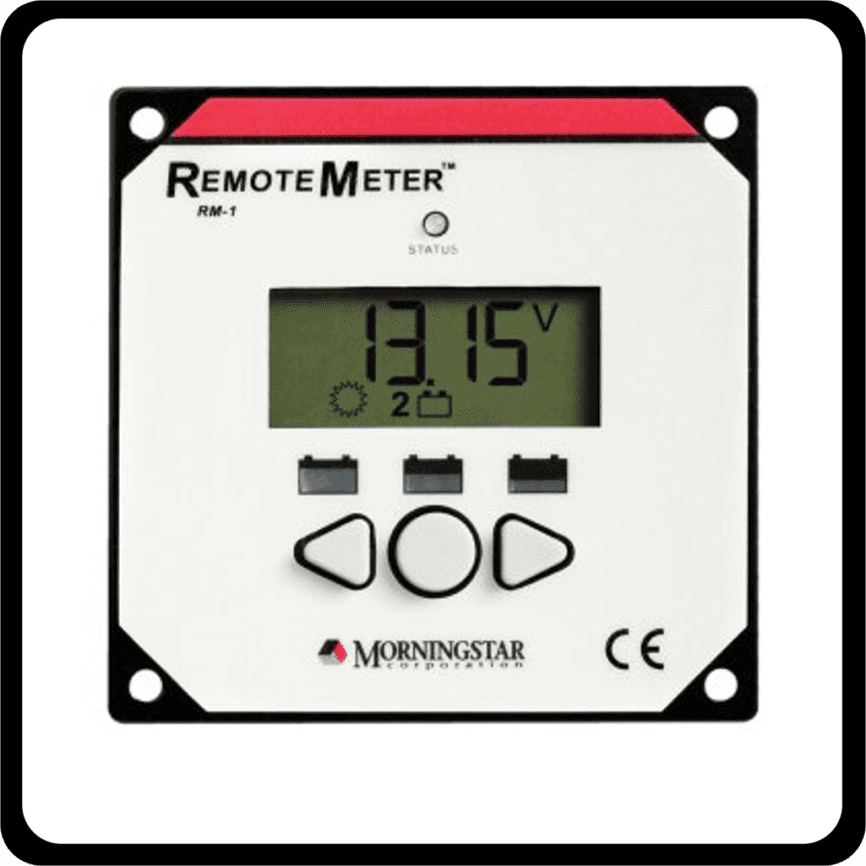 RM-1, Remote Meter with 30' Cord | Morningstar Solar Charge Controller