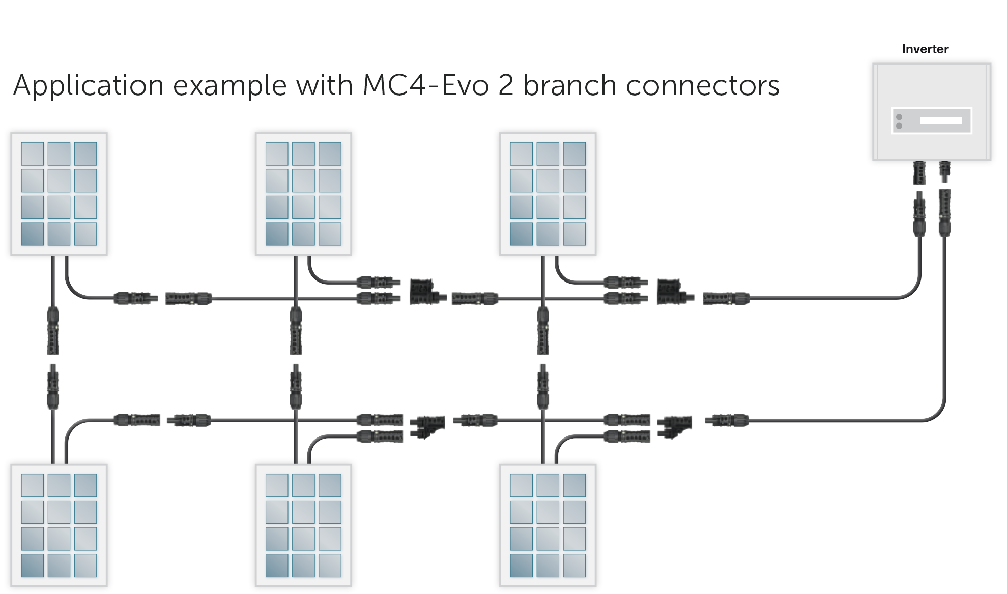 022503 - MC4 EVO2 PV 2-1 Branch Connector FF/M | SunWize | Power ...